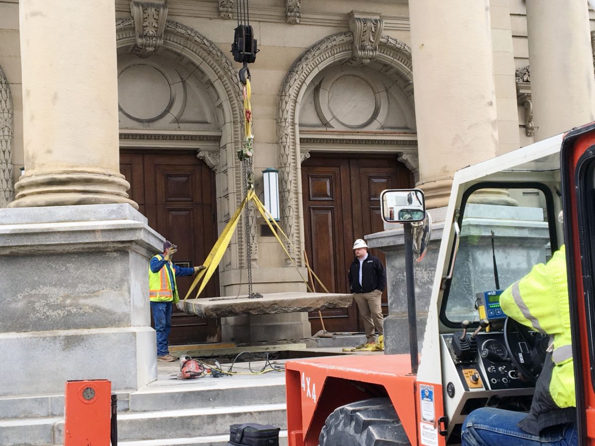 Work on courthouse portico to continue - Observer-Reporter